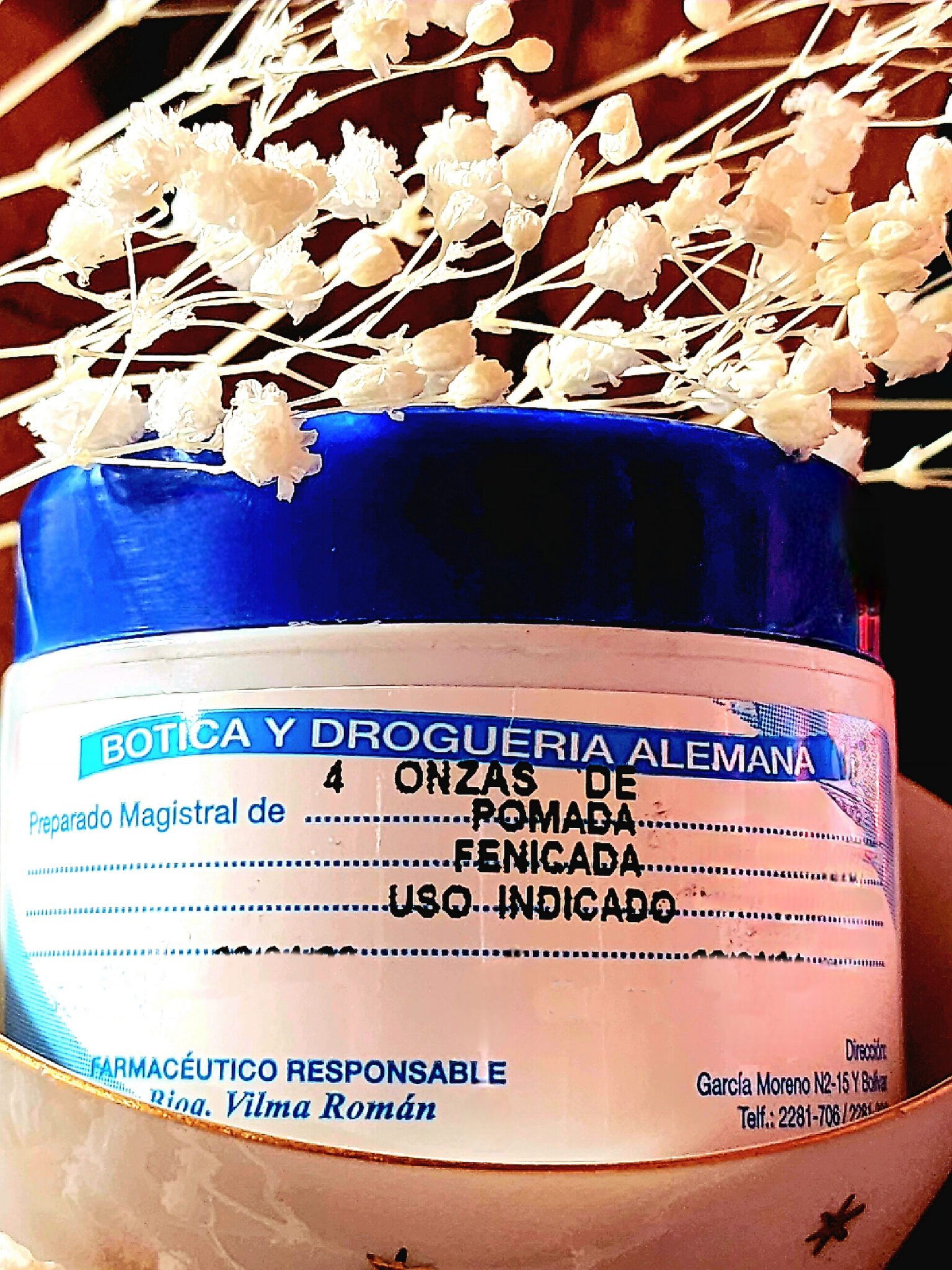 Pomada Fenicada – Botica y Drogueria Alemana Cia. Ltda.